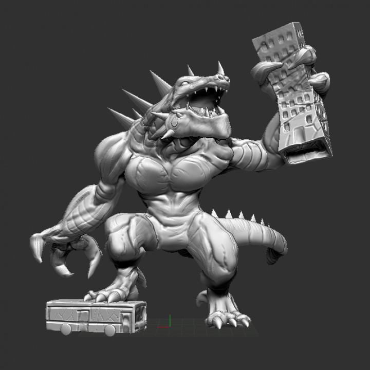 3D Printable king of tokyo dark edition gigazaur by Village's Hope ...