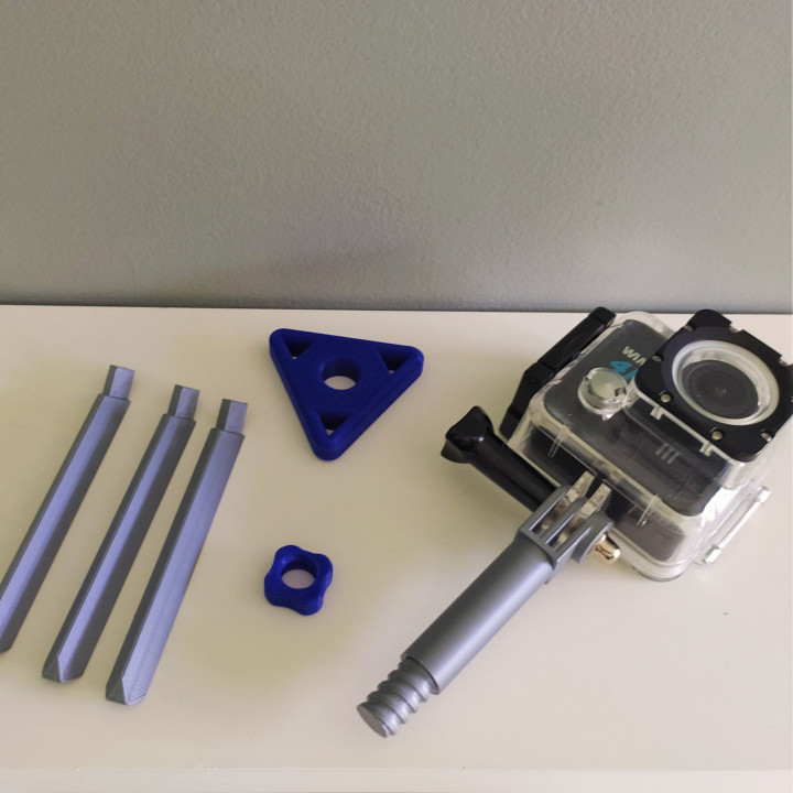 3D Printable Tripod for GoPro by Corentin Paquet