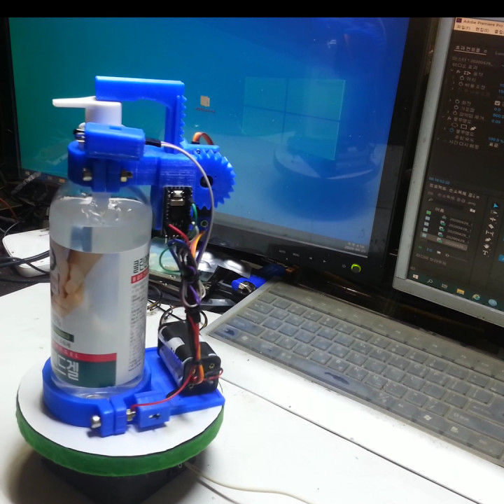 3D Printable How to make automatic hand cleaner dispenser machine by ...