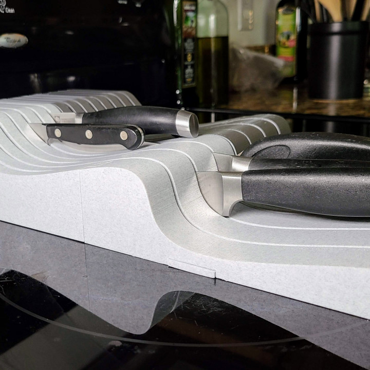 3D Printable In Drawer Knife Organizer by Nathan F. Kraemer