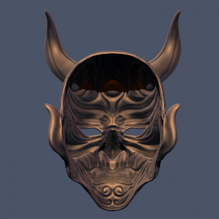 3D Printable Devil Mask - Hannya Mask - Samurai Mask - Satan mask for ...
