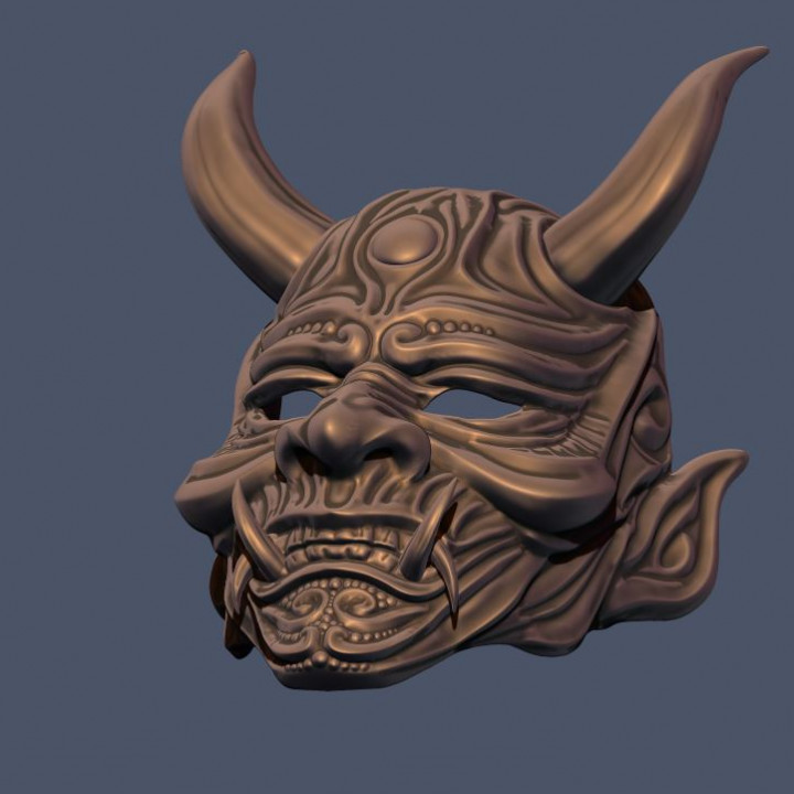 3D Printable Devil Mask - Hannya Mask - Samurai Mask - Satan mask for ...