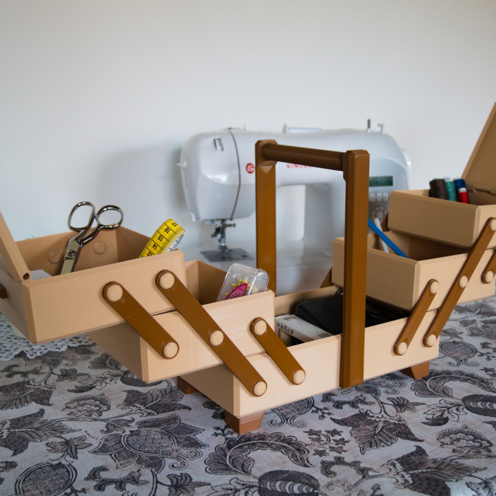 3D Printable Foldable sewing box by Jan Vitek