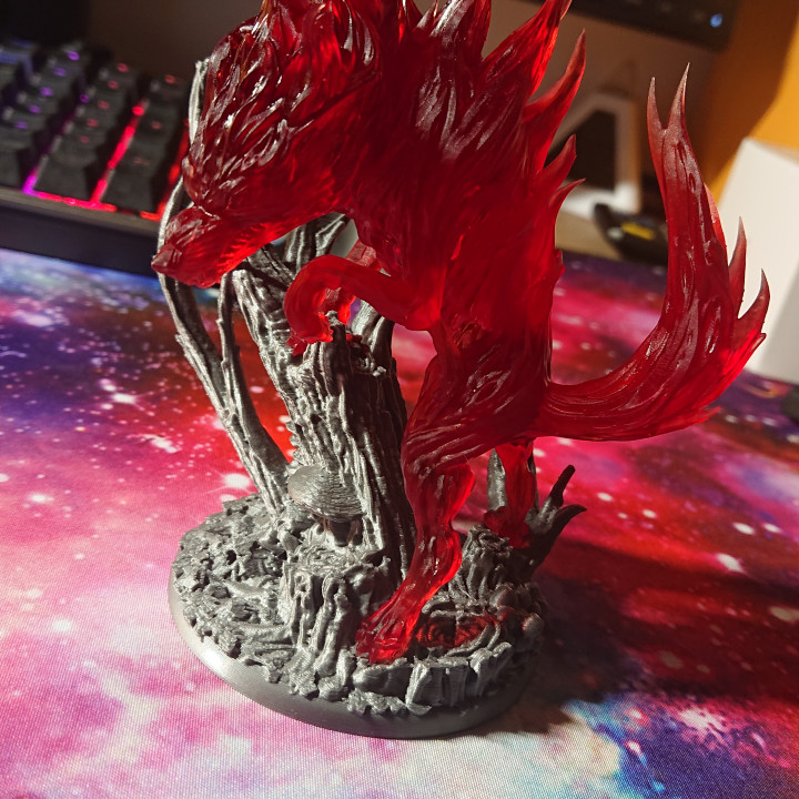 3D Print of Wraith Wolf Alpha PRESUPPORTED by Kaahanu