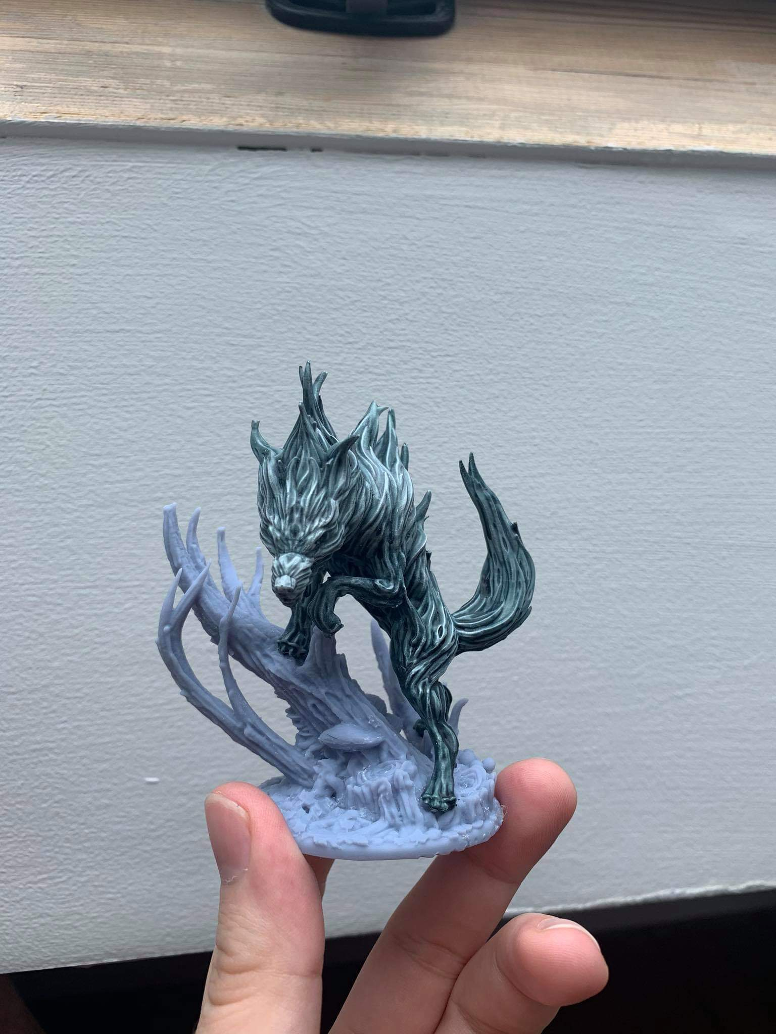 3D Printable Wraith Wolf Alpha PRESUPPORTED by Asgard Rising Miniatures