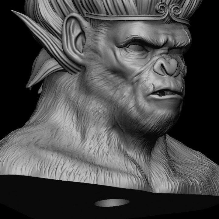 3D Printable King Monkey 3D print model by 3DpropsDesigns