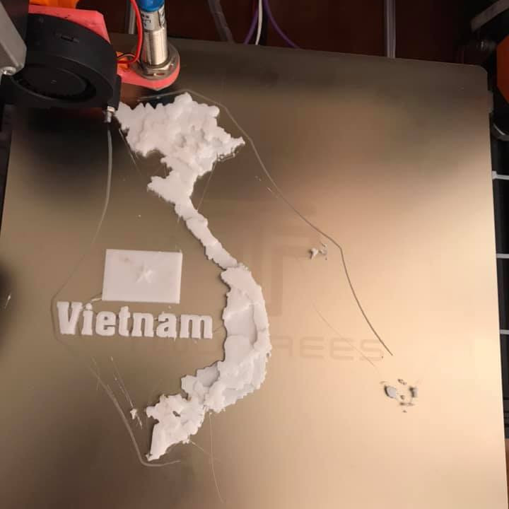 3D Printable Map of Vietnam by Hoang Phuong