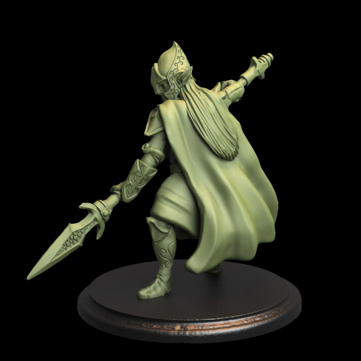 3D Printable Elven Spearman/Glaive by TytanTroll Miniatures