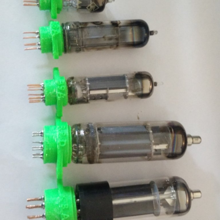 3D Printable Vacuum Tube Sockets by Stingu Ciprian