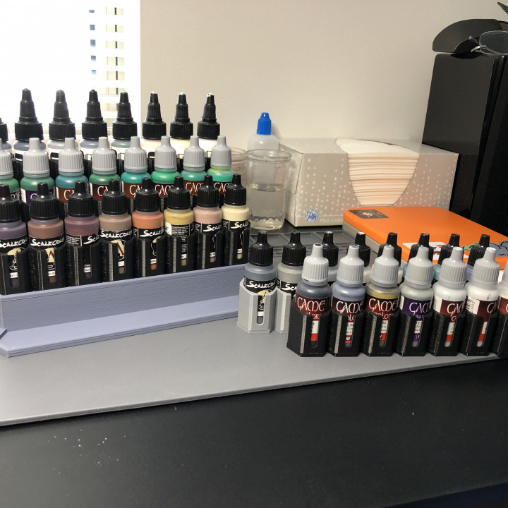 3D Printable Storage rack system for Hobby paints by Sean