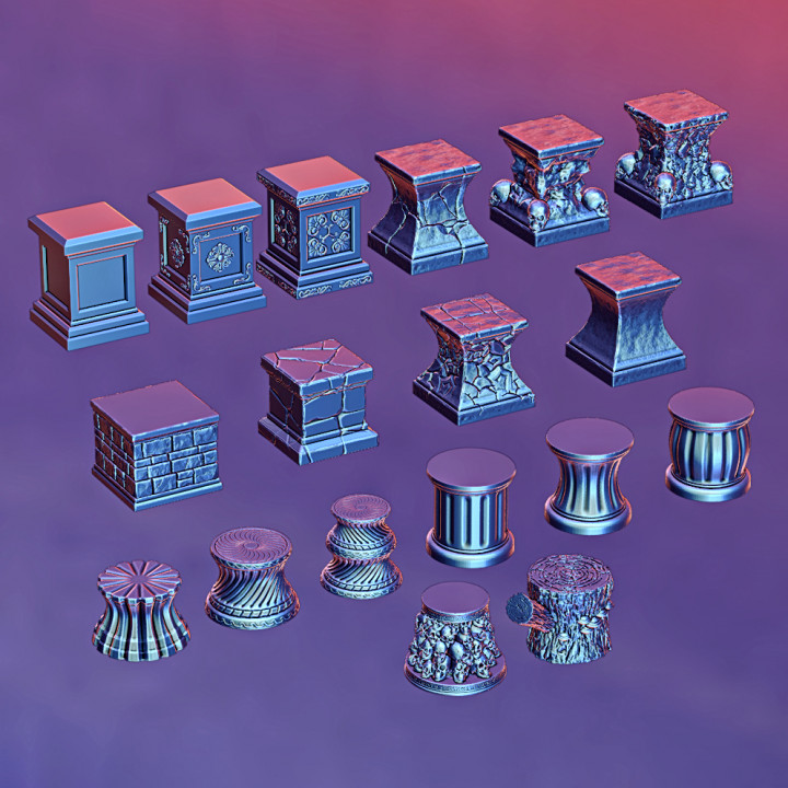 3D Printable Model Display Stands - Collection 1 by Jukka Seppänen