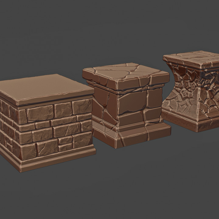 3D Printable Model Display Stands - Collection 1 by Jukka Seppänen