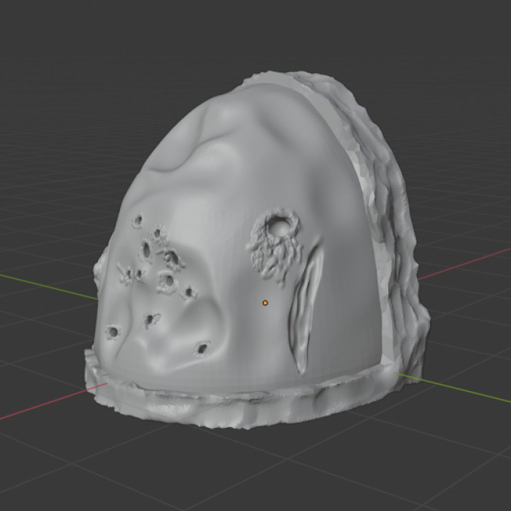 3D Printable Warbattered Space Marine Pauldron by Tristan Irons