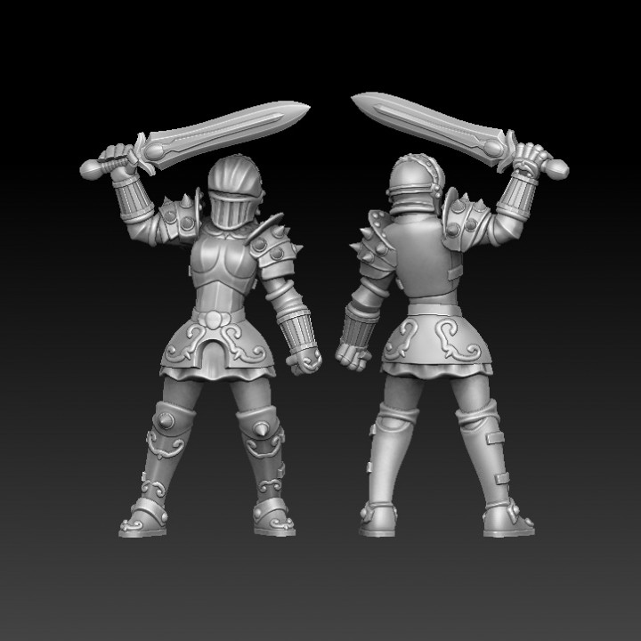 3D Printable Female knight by Stanislav Kuznetsov