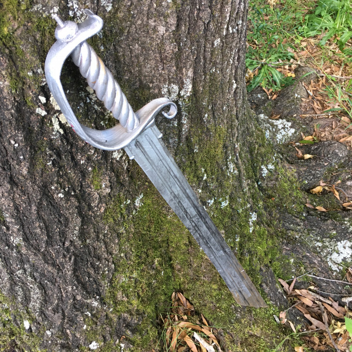 3D Printable Blackbeard Sword from POTC (Triton Sword) by Arden Markin