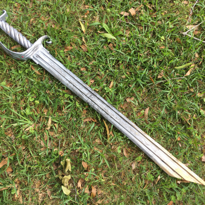 3D Printable Blackbeard Sword from POTC (Triton Sword) by Arden Markin