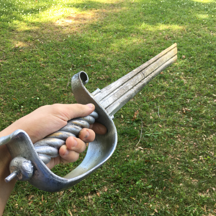 3D Printable Blackbeard Sword from POTC (Triton Sword) by Arden Markin