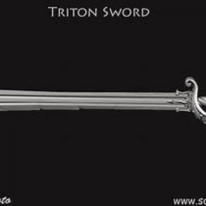 3D Printable Blackbeard Sword from POTC (Triton Sword) by Arden Markin