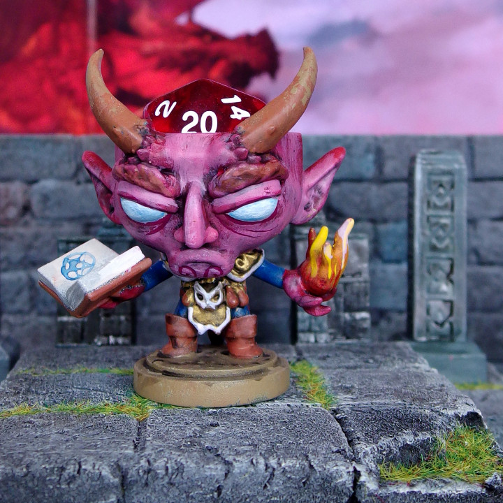 3D Printable Devilkin Warlock by Dice Heads