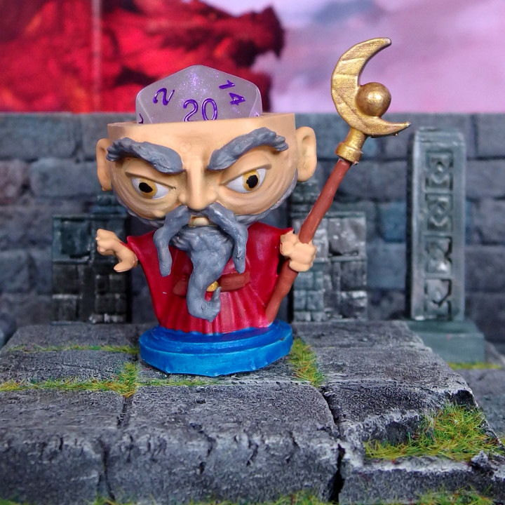 3D Printable Human Wizard by Dice Heads