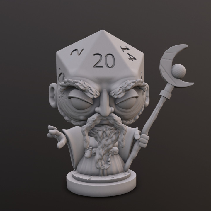 3D Printable Human Wizard by Dice Heads