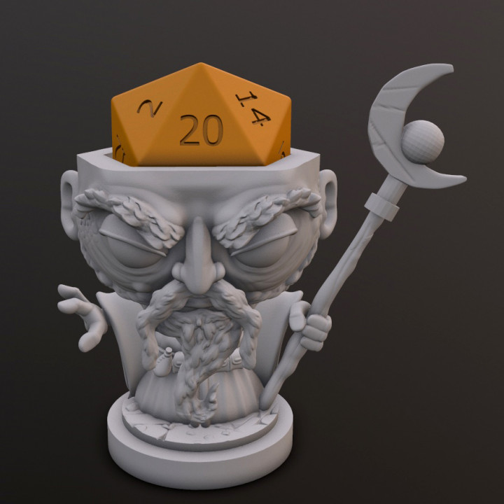3D Printable Human Wizard by Dice Heads
