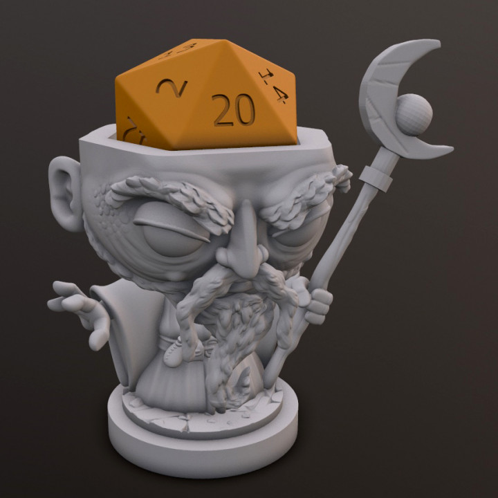 3D Printable Human Wizard by Dice Heads