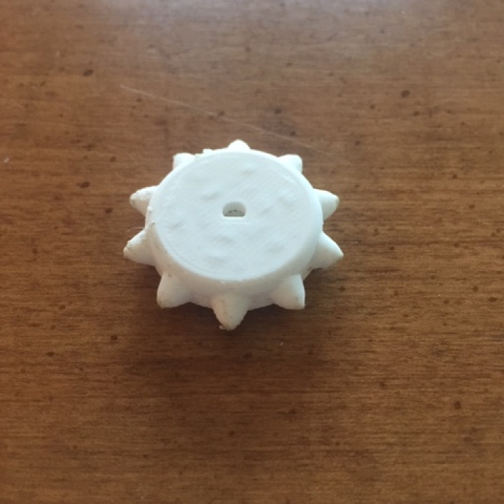 3D Printable N20 Spiked Wheel by Aedan Bingham