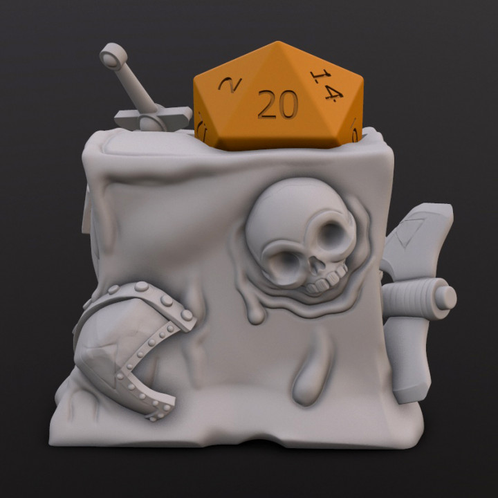 3D Printable Gelatinous Cube Dice Head by Dice Heads