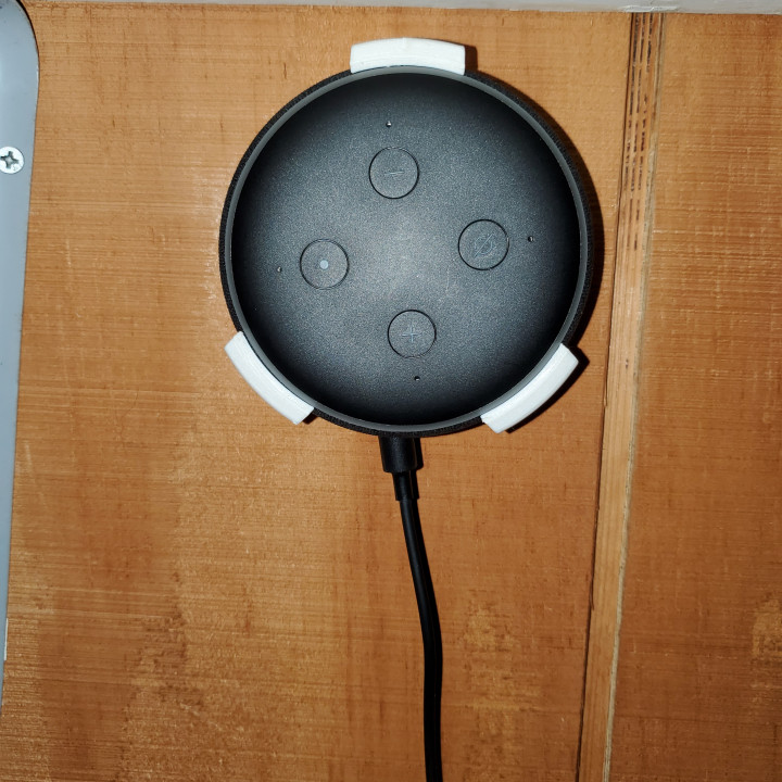3D Printable echo dot wall mount by BRIAN MCCARTY