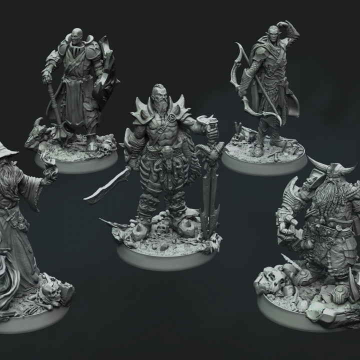 3D Printable HERO PACK set by Necropunks Miniatures