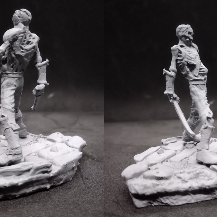 3D Printable UNDEAD PEASANT by Necropunks Miniatures