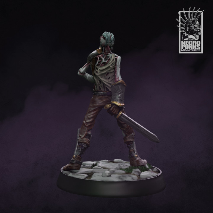 3D Printable UNDEAD PEASANT by Necropunks Miniatures