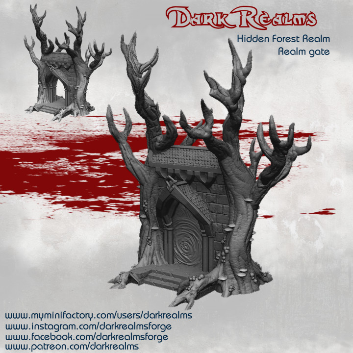 3D Printable Dark Realms Hidden Forest Realm - Realm Gate by Dark ...