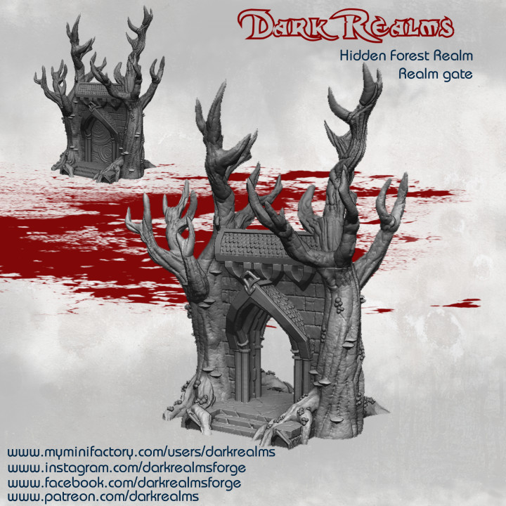 3D Printable Dark Realms Hidden Forest Realm - Realm Gate by Dark ...