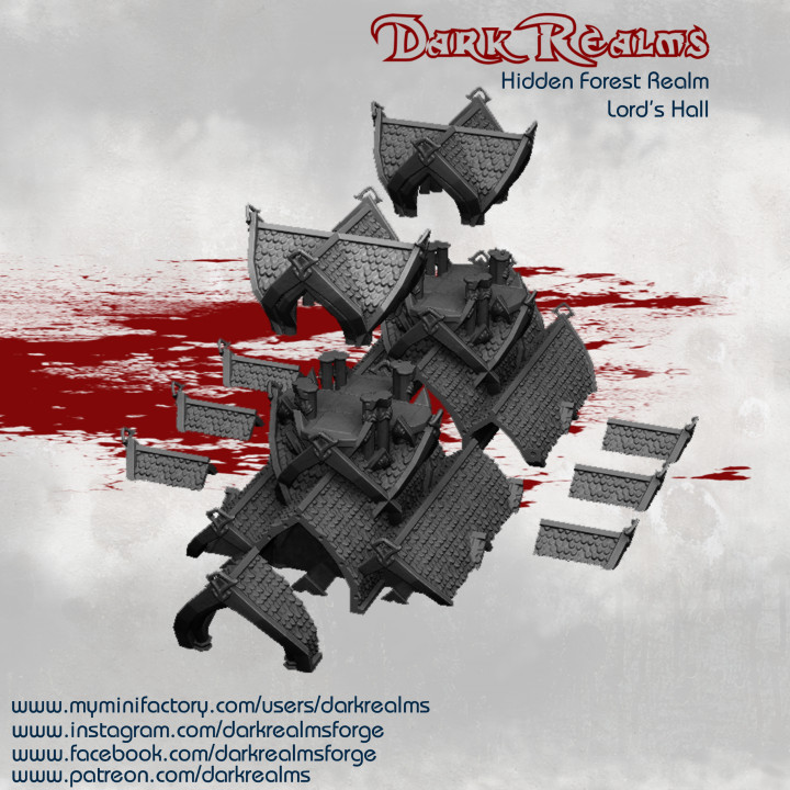 3D Printable Dark Realms Hidden Forest Realm - Lord's Hall by Dark ...