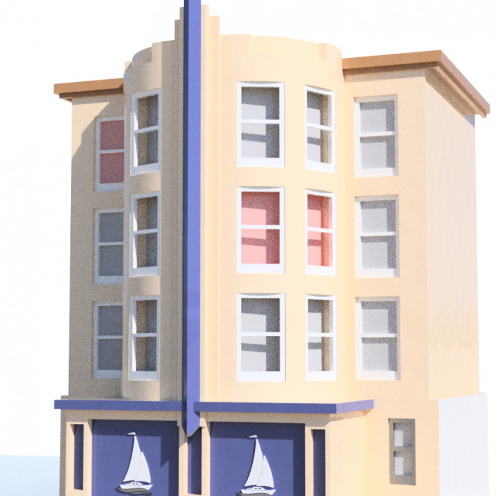 3D Printable Art Deco blocks - Bondi Apartment - Shangri La by joe rimmer