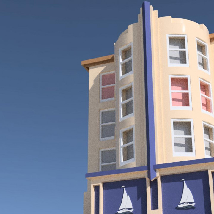 3D Printable Art Deco blocks - Bondi Apartment - Shangri La by joe rimmer