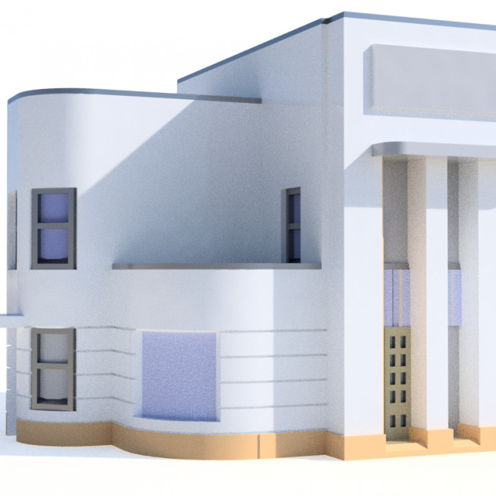 3D Printable Art Deco Blocks - Tempe Bank, Sydney by joe rimmer