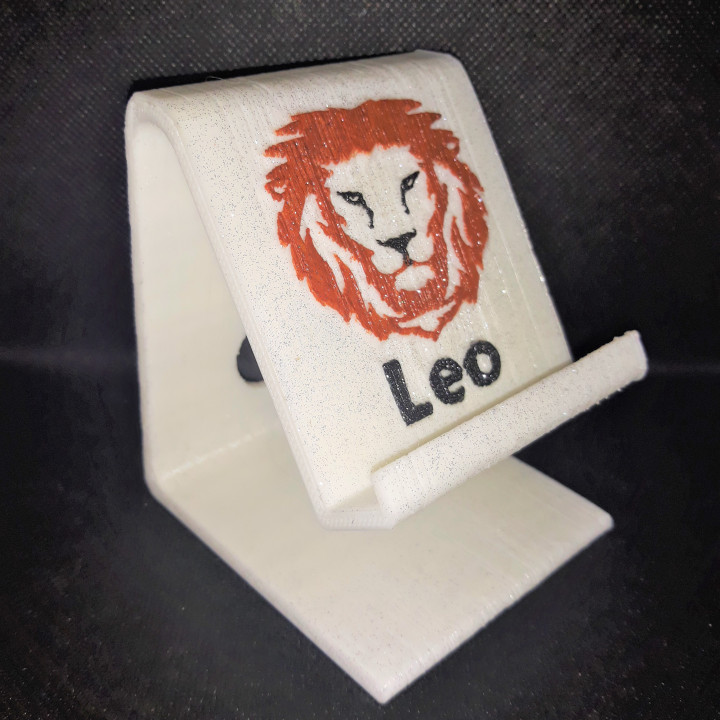 3D Printable Leo zodiac sign Phone stand by B Murphy