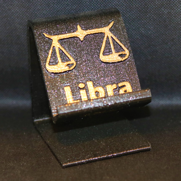 3D Printable Libra Zodiac Phone stand by B Murphy
