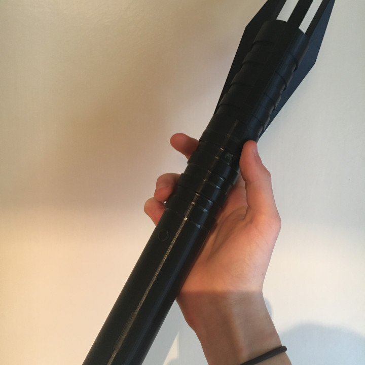 3D Printable Sith Stalker lightsaber 3 piece by Archie Jones 3D Printable Sith Stalker lightsaber 3 piece by Archie Jones