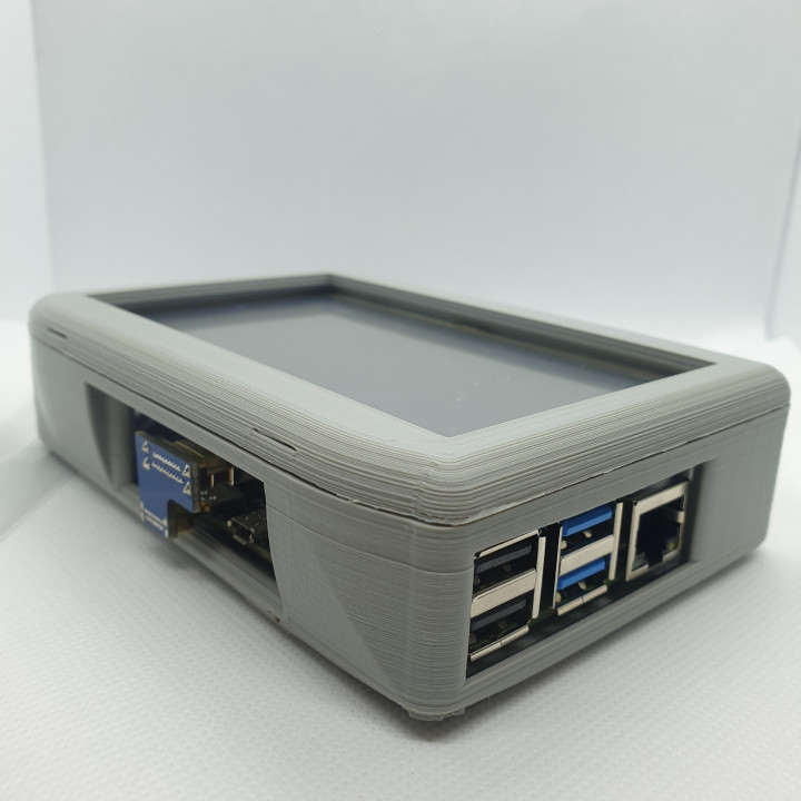 3D Printable Raspberry Pi 4B with 5 Inch Touch Screen Case by Tanner Guerra
