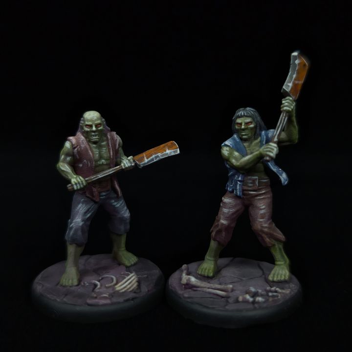 3D Print of Classic Zombies x2 by GloomyDungeonStudio
