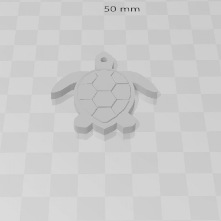 3D Printable Turtle Keychain by Amy Crump