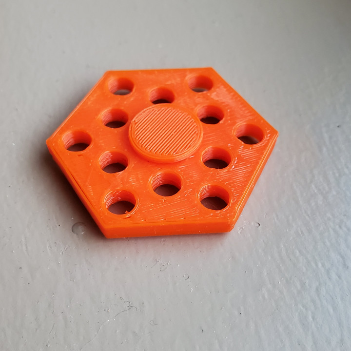 3D Printable Hexagon Fidget Spinner by Amy Crump