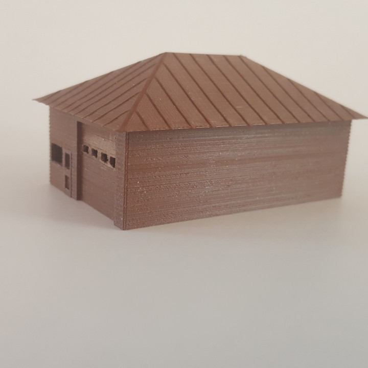 3D Printable N-Scale Garage by Patrick Powell