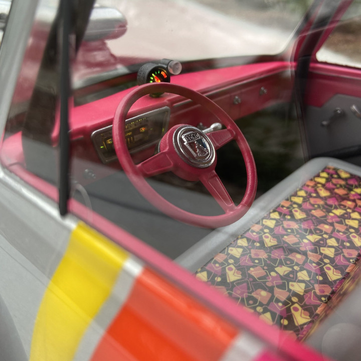 3D Printable Axial SCX10 II 1955 Ford F100 interior by AMPro Engineering