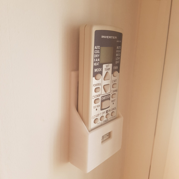 3D Printable Fujitsu Air Conditioning Remote Control Support by Antonio