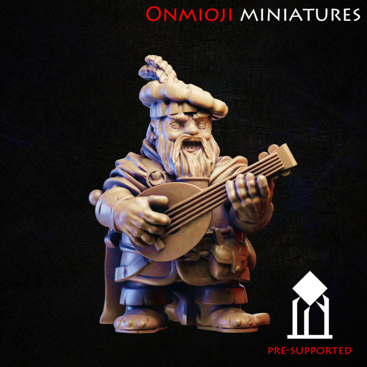 3D Printable Dwarf bard by Stanislav Kuznetsov